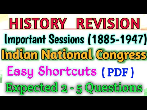 TNPSC History|Indian National Congress|Important sessions of Indian ...