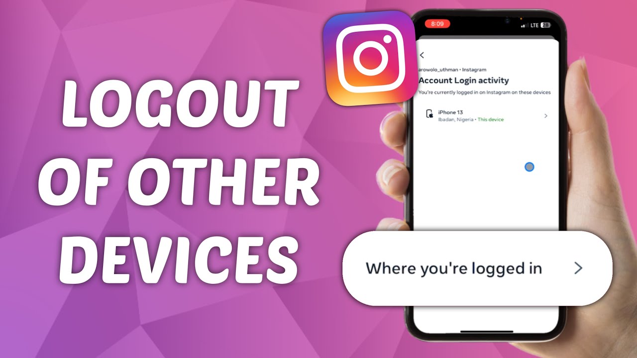 How to Logout Instagram from other Devices - YouTube