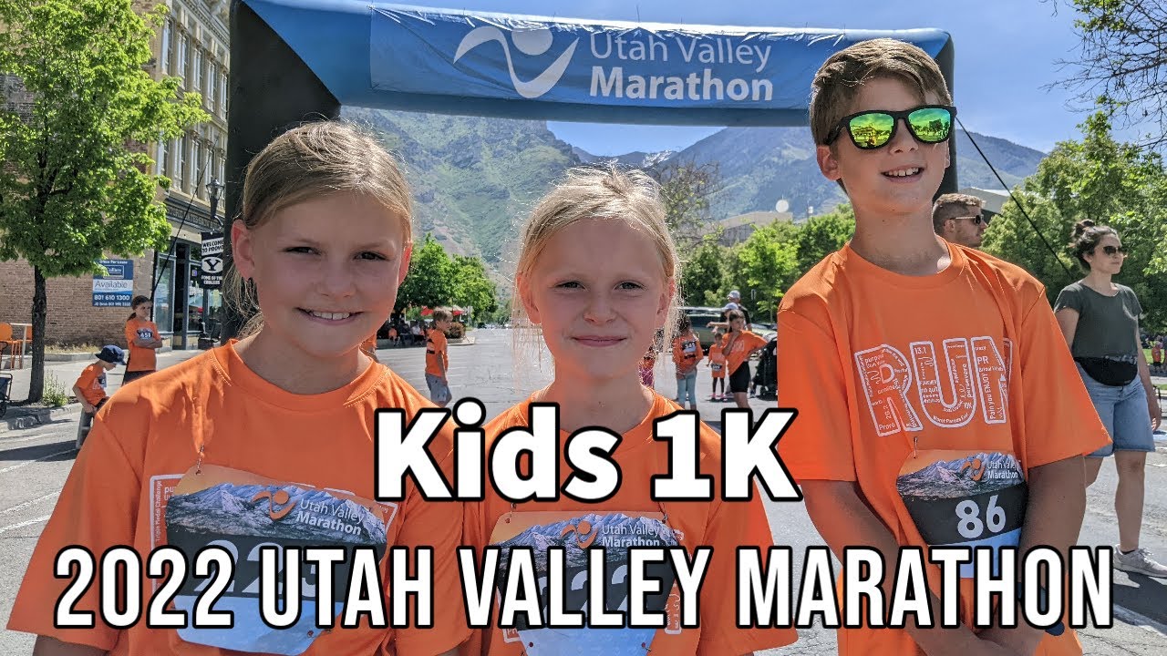 2022 Utah Valley Marathon Kids 1K - YouTube