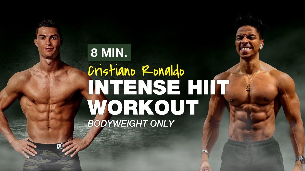CRISTIANO RONALDO'S DAILY 8 MIN FULL BODY HIIT Workout - No Equipment ...