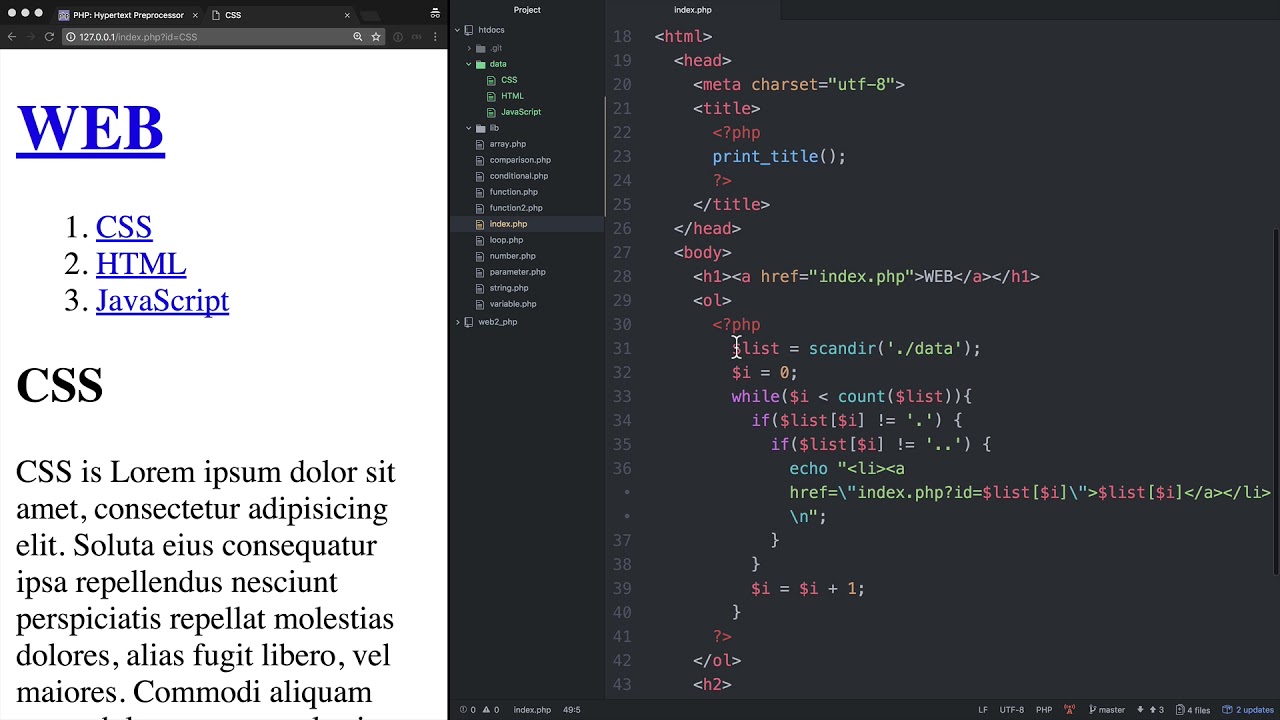 WEB2-PHP.20.함수의 활용 - YouTube