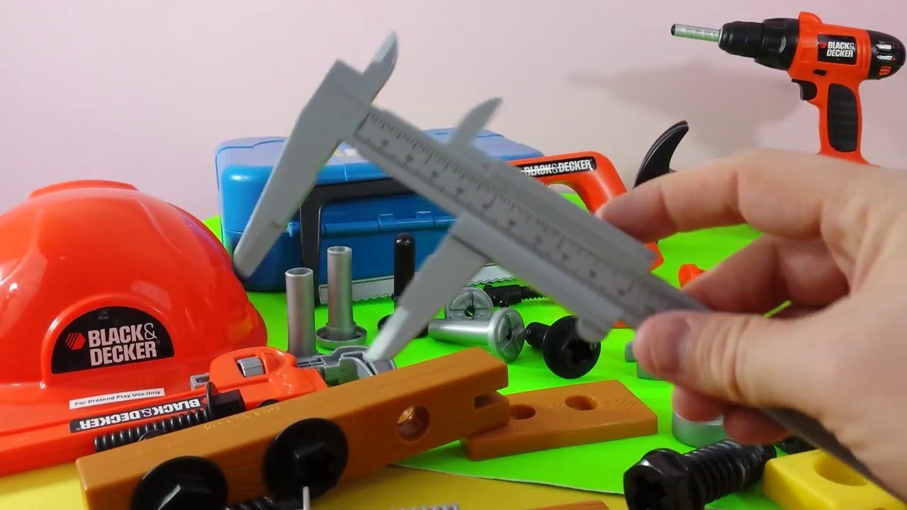 Power Tool Toys Black and Decker Bob The Builder Real Life Tools - YouTube