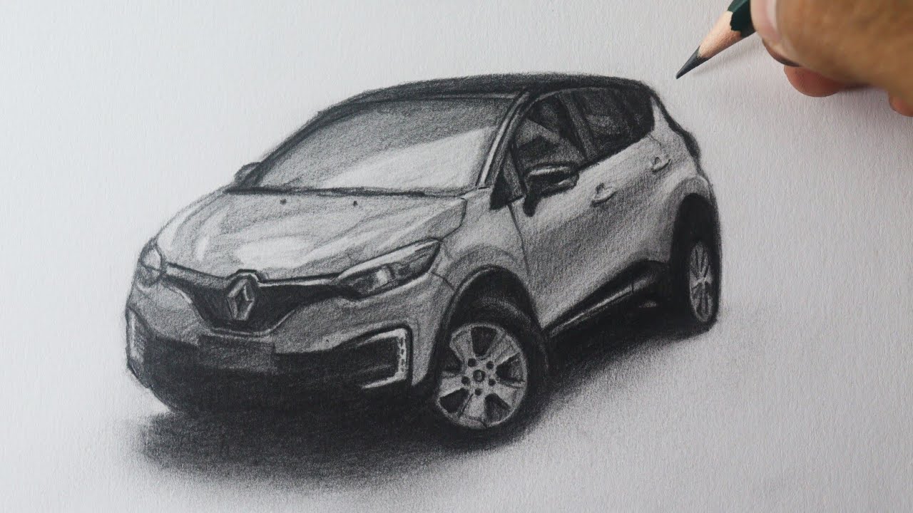 Como desenhar um carro: RENAULT Captur PASSO A PASSO narrado - YouTube
