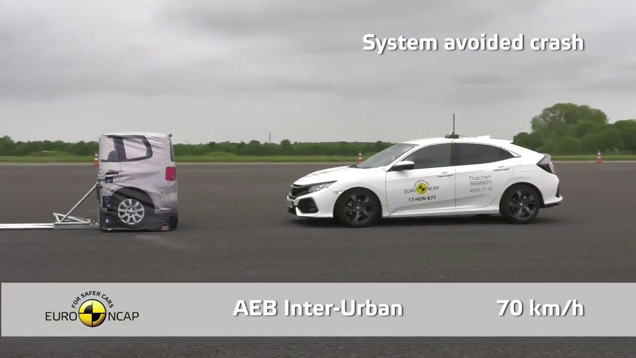 2017 Honda Civic Kaza Testi (Crash Test of Honda Civic) AEB TEST - YouTube