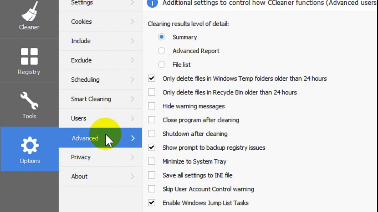 How To Disable Minimize to System Tray in CCleaner - YouTube