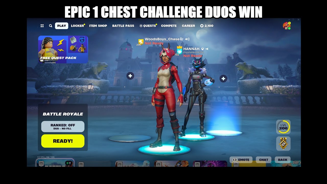 Fortnite EPIC 1 CHEST CHALLENGE WIN - YouTube
