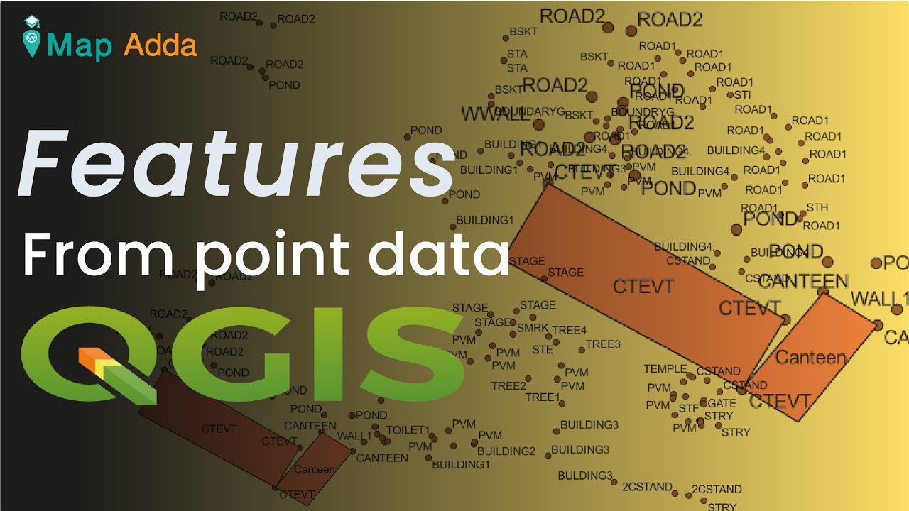 How to make features from point data? | Map Adda - YouTube