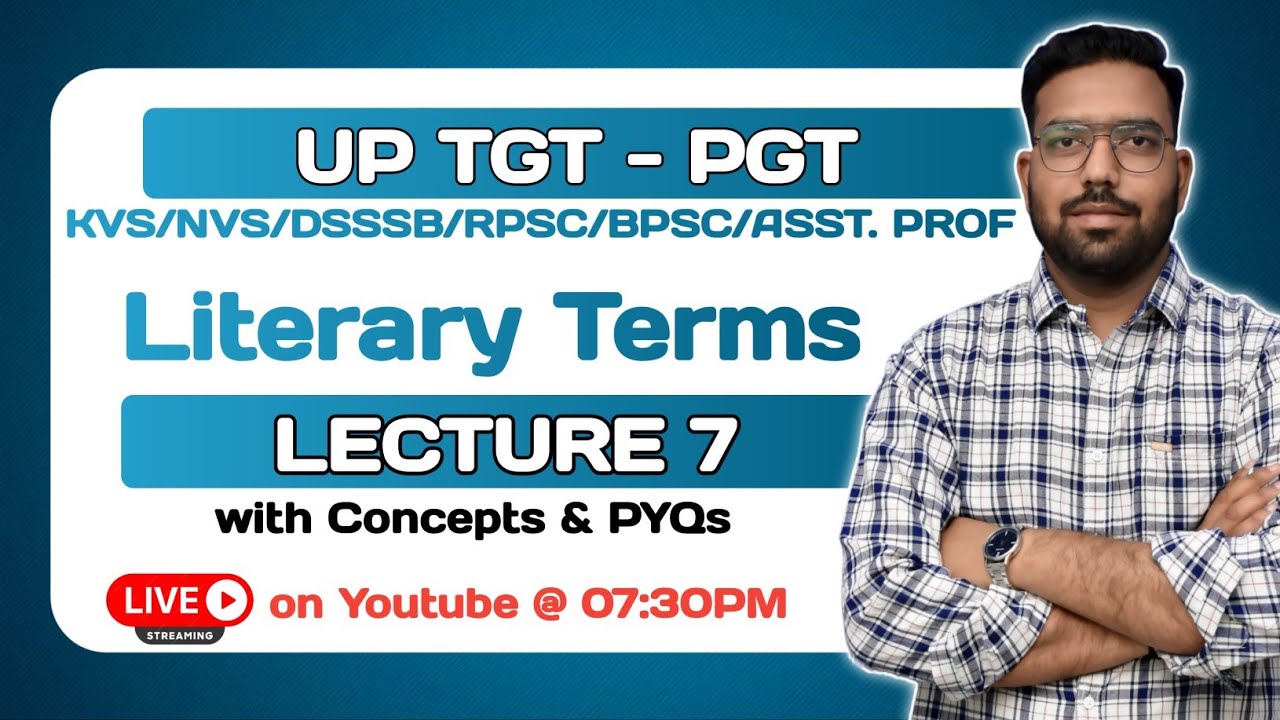 Literary Terms 📚 UP TGT-PGT | Lecture 7 | Concepts + PYQs Explained ...