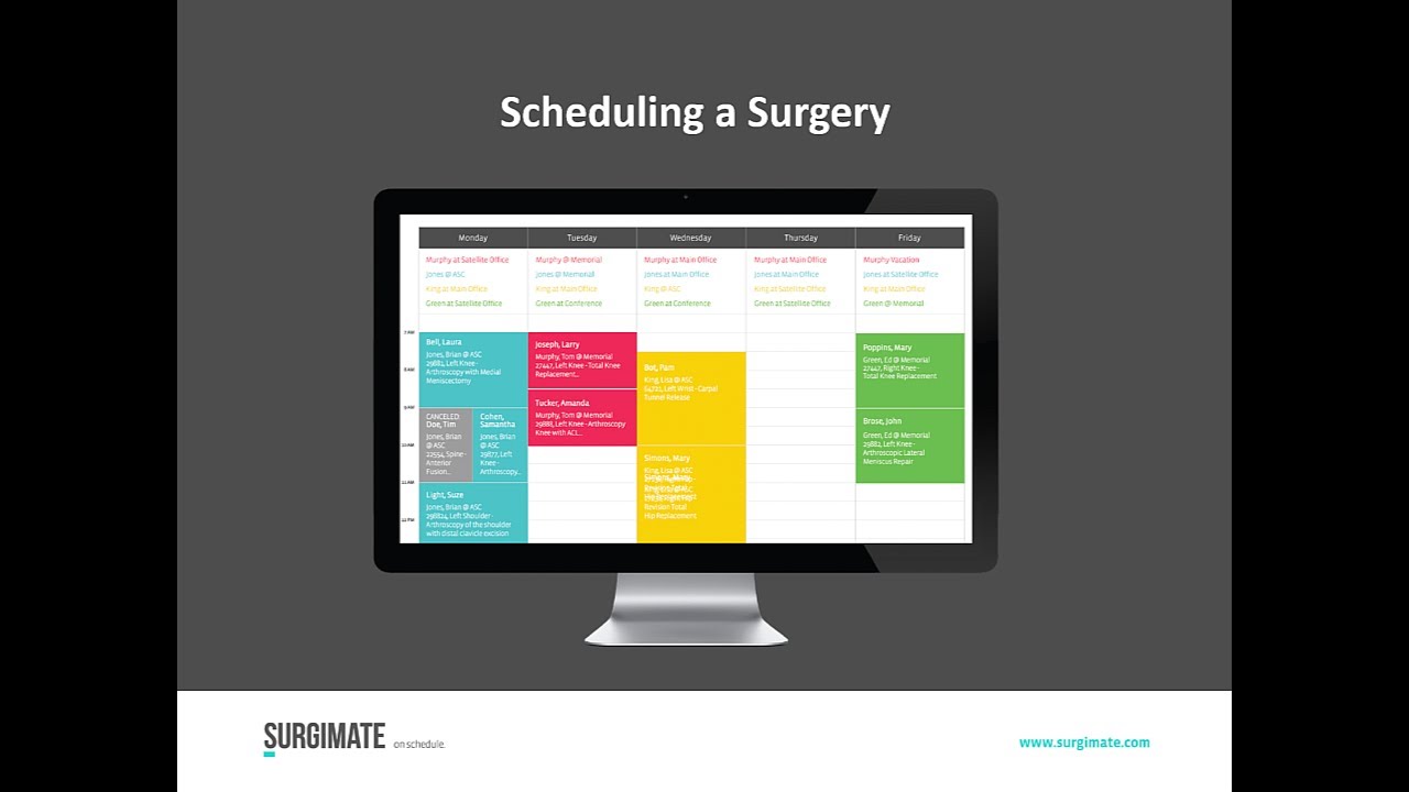 Scheduling Surgery with Surgimate Practice - YouTube