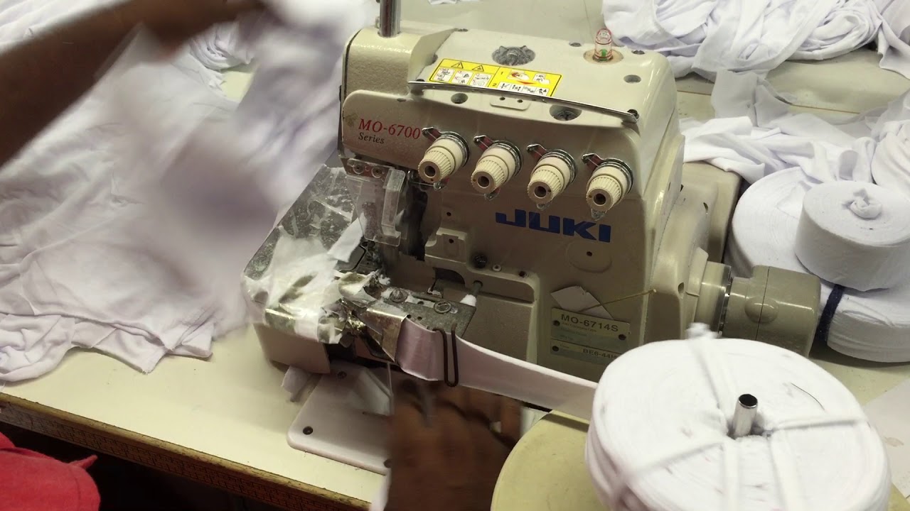 Neck Piping by Over Lock Machine - YouTube