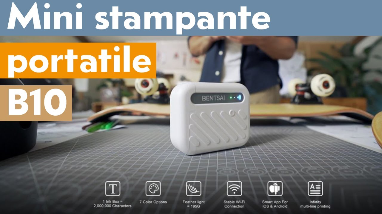 MINI STAMPANTE PORTATILE B10 - YouTube