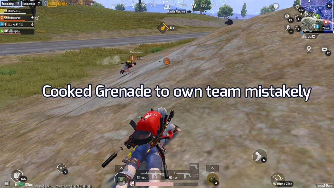 Cooked grenade to own team mate | Rush Game | Pubg Mobile | 7 enemy Killed - YouTube