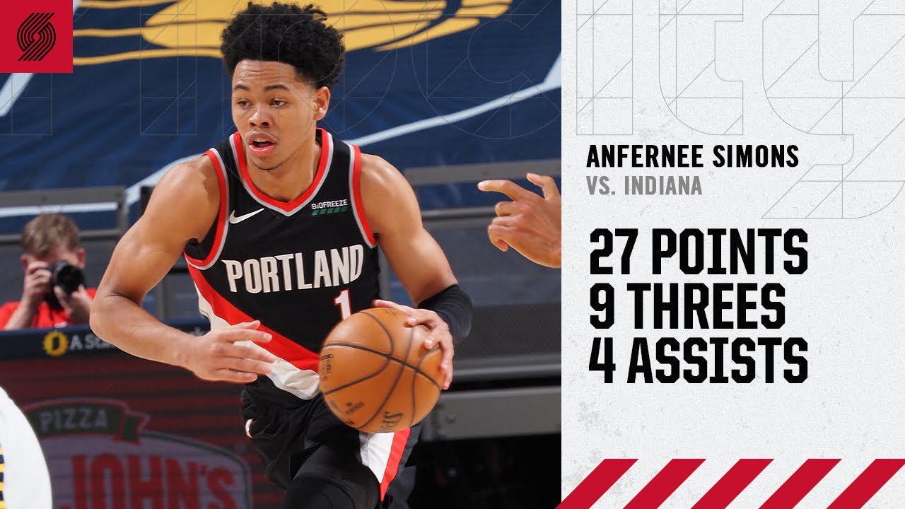 Anfernee Simons (27 PTS, 9 THREES) Highlights | Trail Blazers vs ...