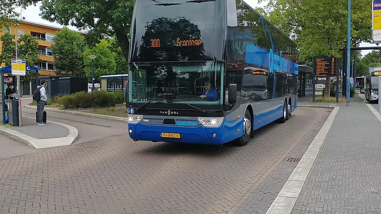Qbuzz Qliner 7685 als Lijn 300 naar Hoofdstation Groningen - YouTube