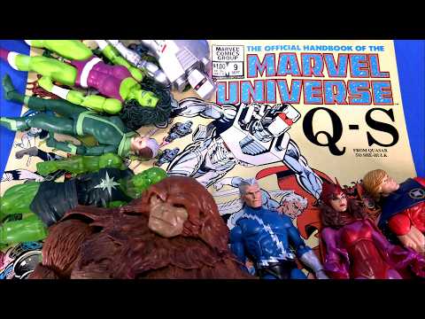 Official Handbook Of The Marvel Universe: Quasar to She-Hulk and Hasbro Marvel Legends Figures!