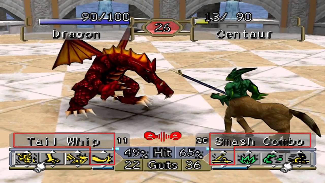 Monster Rancher Battles: Dragon vs Centaur - YouTube