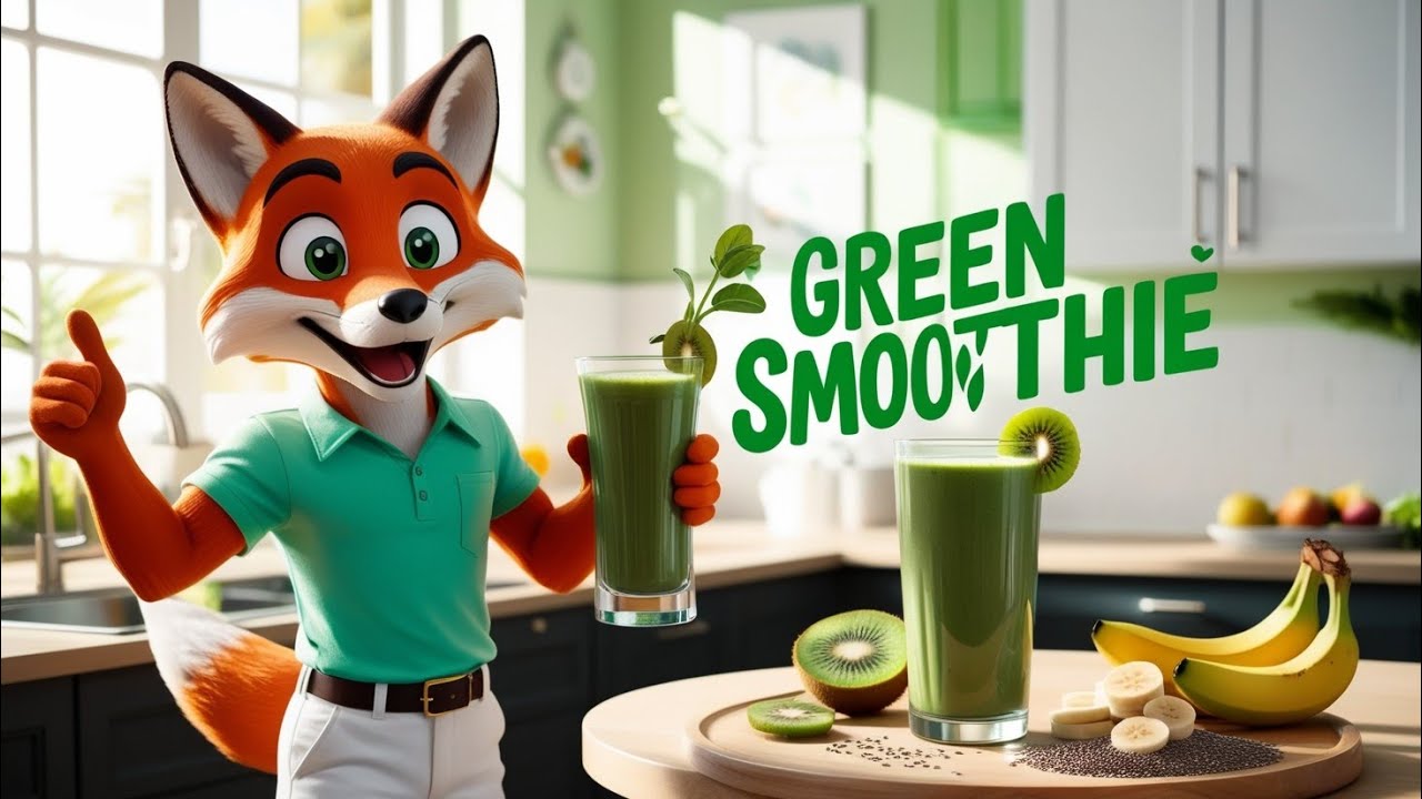 Niko Fox’s Green Smoothie 🍃 Fresh, Creamy & Packed with Vitamins! - YouTube