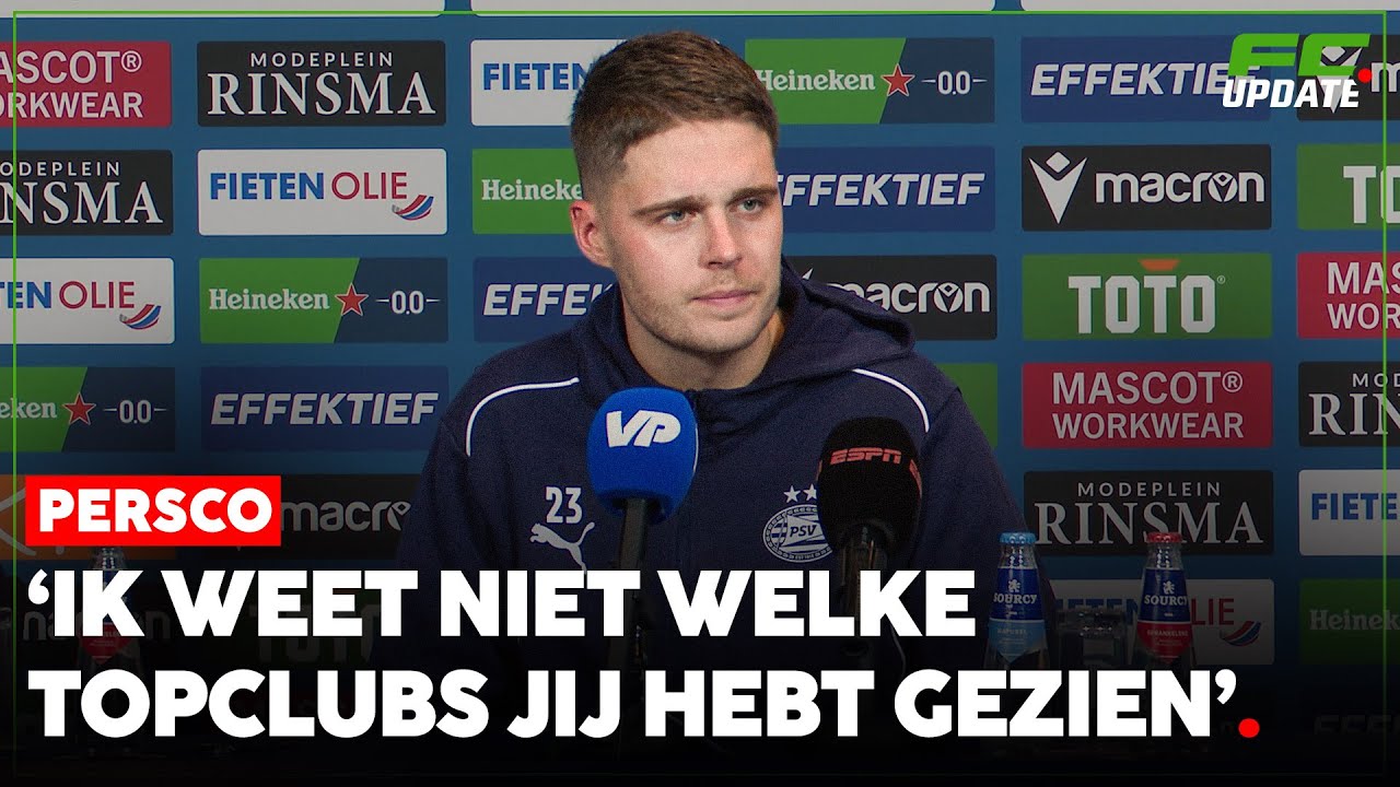 Joey Veerman over 'topclub' uitspraken Peter Bosz l FCUpdate Persco - YouTube