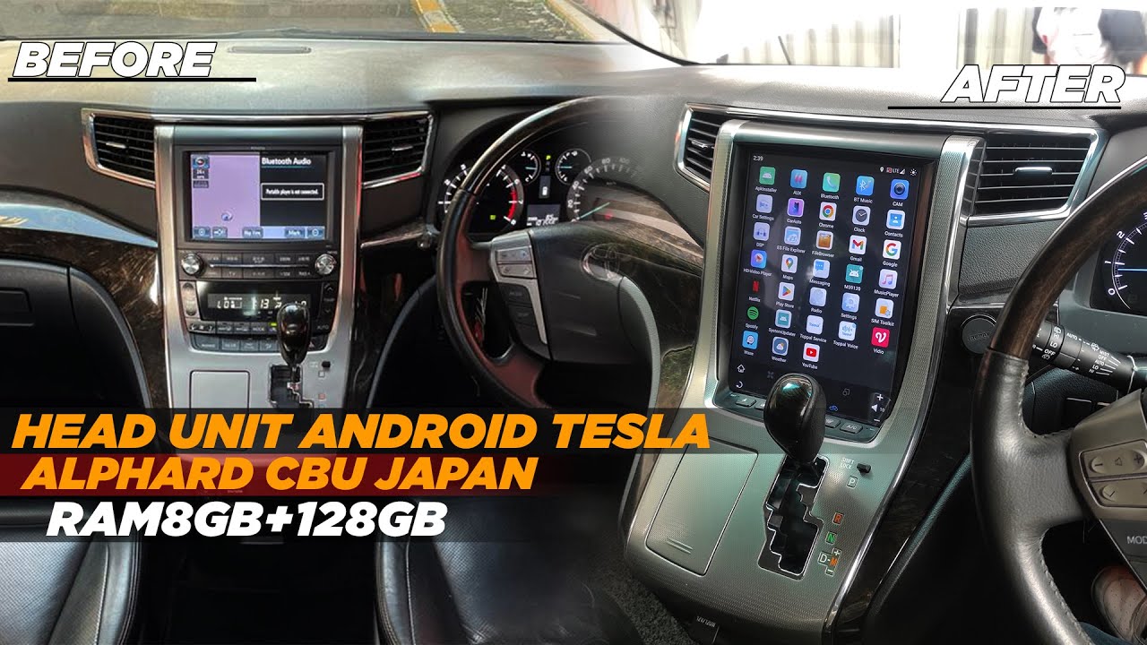 HEAD UNIT ANDROID TESLA 12,1 INCH TOYOTA VELLFIRE PREMIUM SOUND DENGAN ...