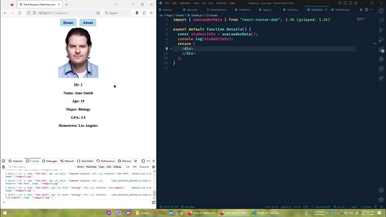 Load Dynamic Data From Json File - YouTube