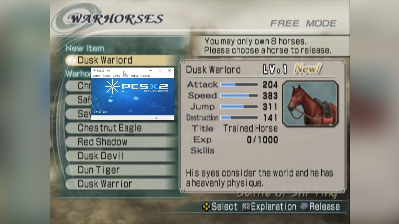 PCSX2 v1.6.0 - How to do Time Trick to get Red Hare King | Dynasty ...