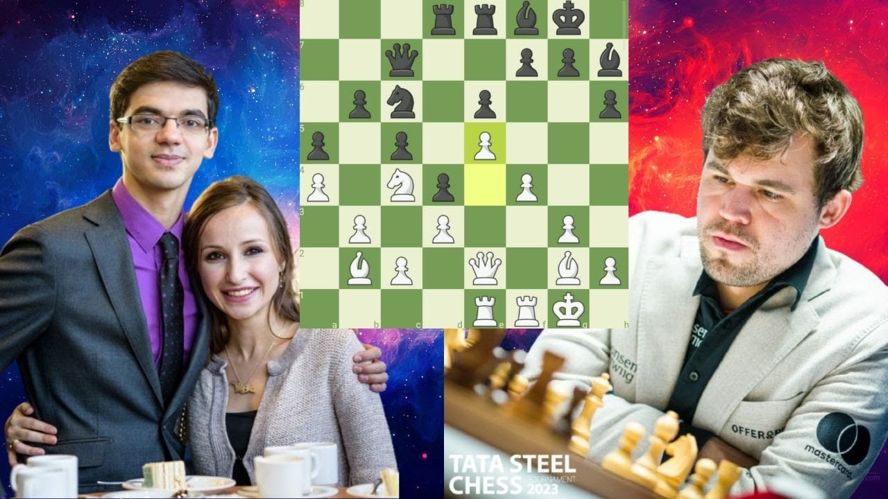 Chess brilliancy | Magnus Carlsen vs Anish Giri - YouTube