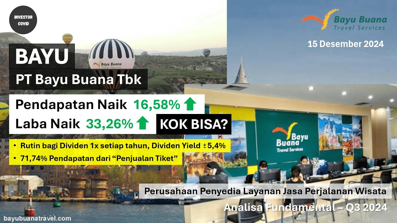 Bahas Saham Agen Perjalanan Wisata! Analisa Fundamental Saham BAYU | PT ...