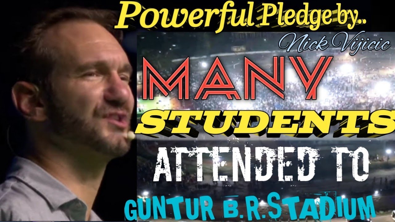powerful speech and Pledge by Bro Nick Vijicic at guntur br stadium 🎉 ...
