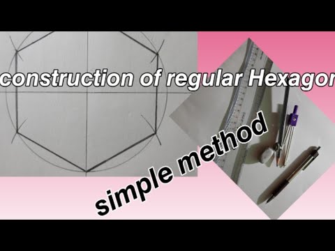 How to draw hexagon with using compass । Engineering drawing - YouTube