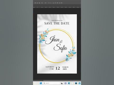 Wedding invitation card design | photoshop tutorial #photoshop - YouTube