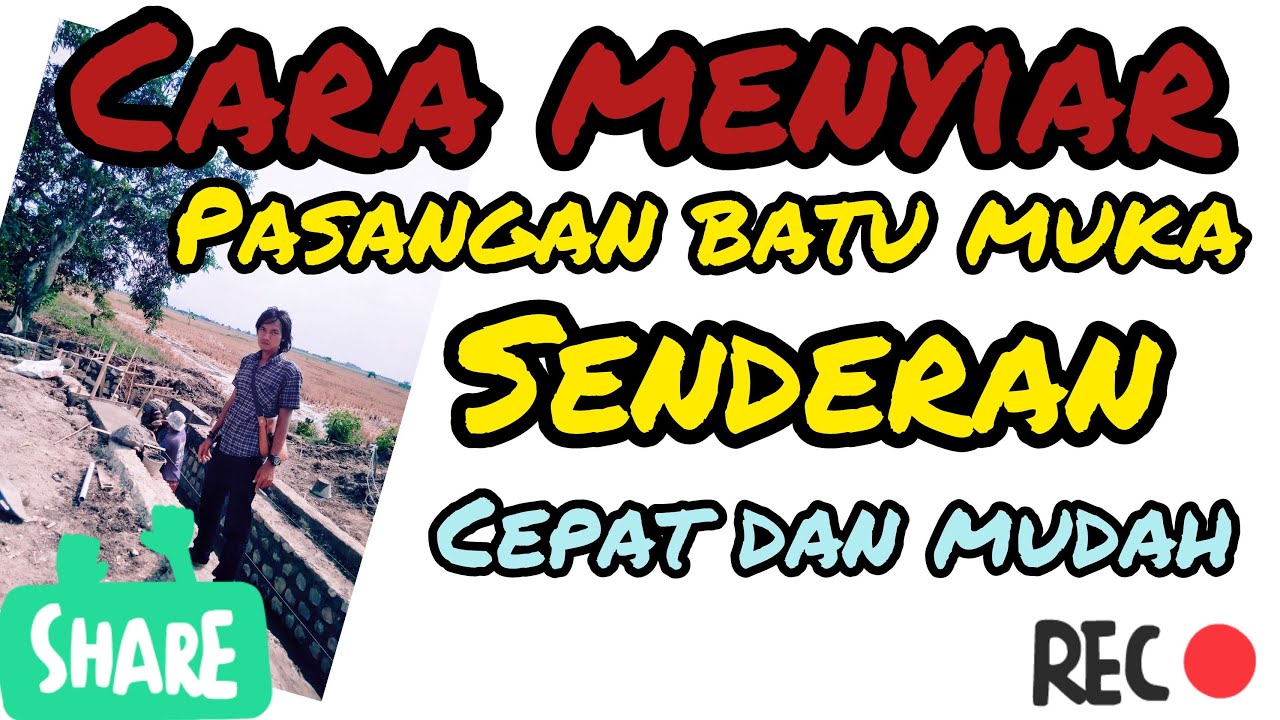Cara menyiar pasangan batu muka senderan - YouTube