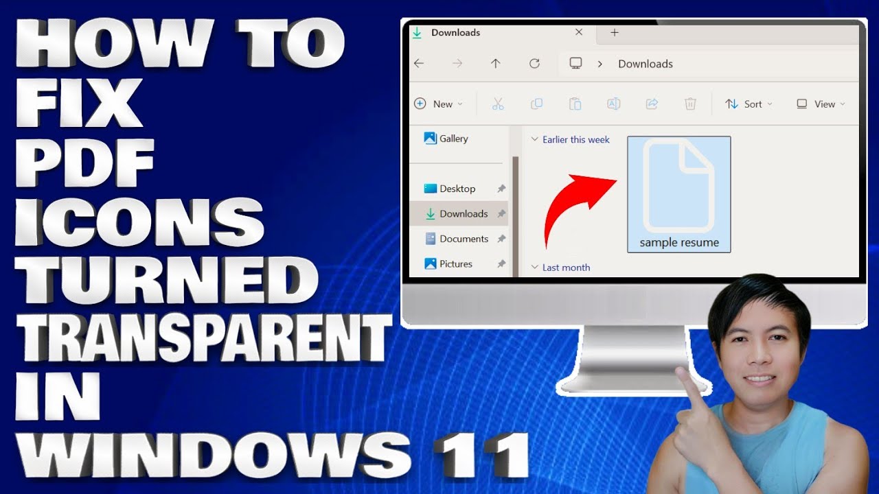 How To Fix PDF Icons Turned Transparent in Windows 10/11 - YouTube