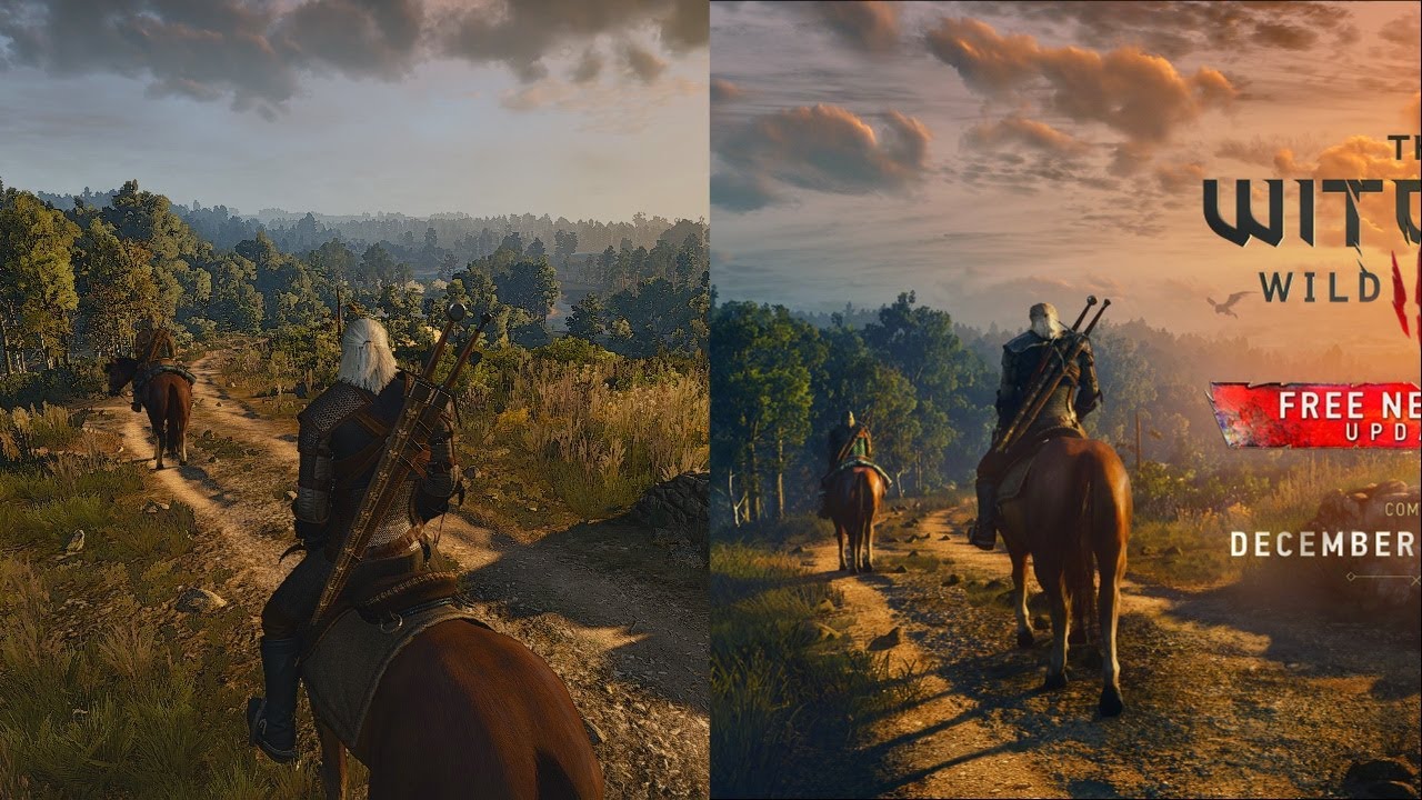 Witcher 3 vs Next-gen Update comparison - Classic vs Next-Gen - YouTube