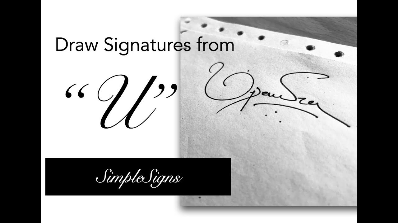 Draw Signature from U | Upendra Name Signature | U Alphabet Signatures ...