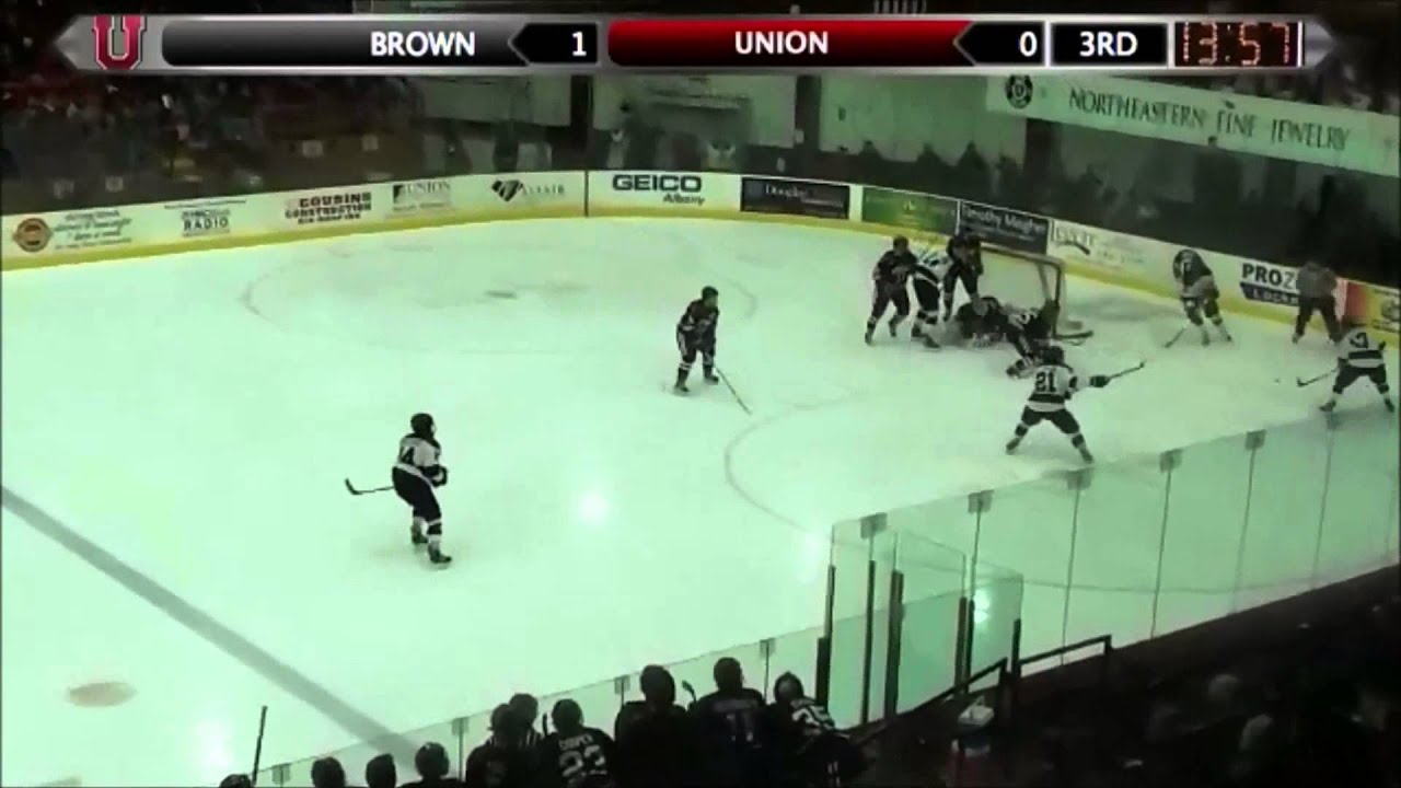 Brown goalie Tim Ernst denies Daniel Ciampini - 2/14/15 - YouTube