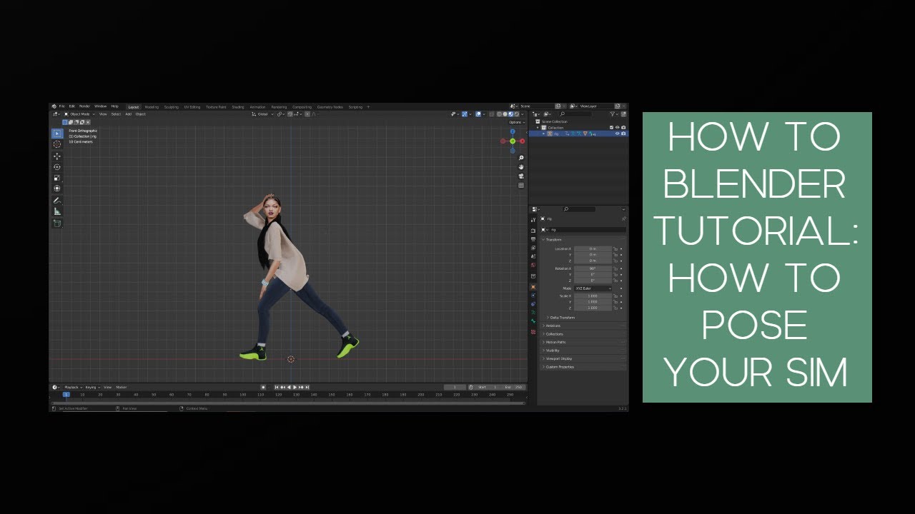 HOW TO SERIES: HOW TO POSE YOUR SIM IN BLENDER - YouTube