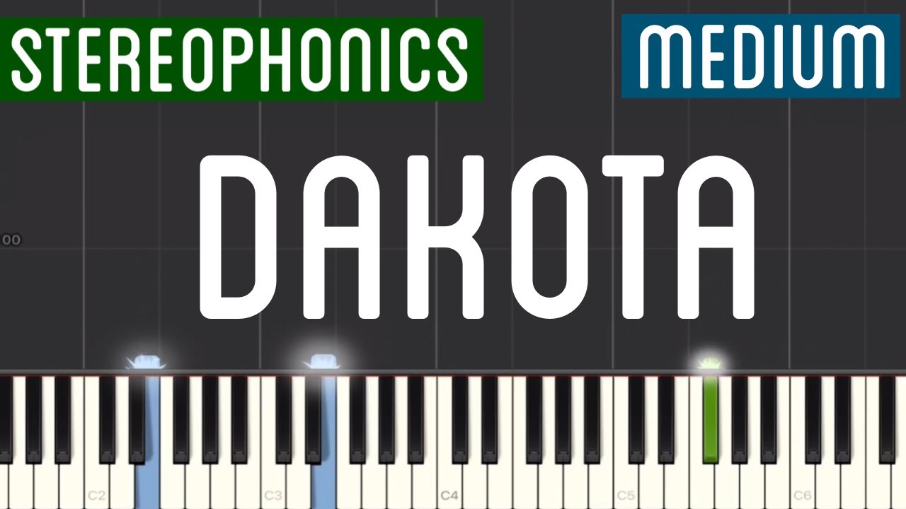 Stereophonics - Dakota Piano Tutorial | Medium - YouTube