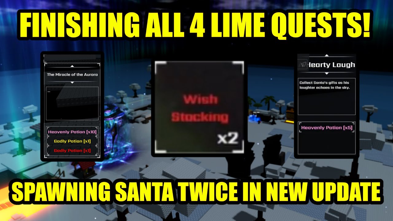 Finishing All 4 New Lime Quests in the Sol's RNG Winter Update! - YouTube