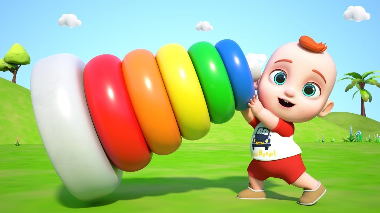 The Colors Song | Playing With Stacking Rings | Dreamy Melodies Nursery ...
