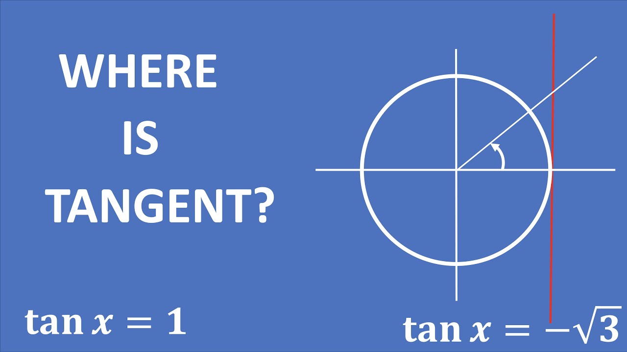 18. Where is tangent on unit circle? Simple tangent equations. - YouTube
