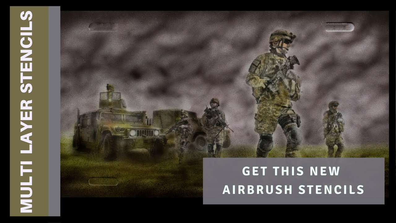 HD Airbrush stecils for amazing paintings - Demostrating high detail ...