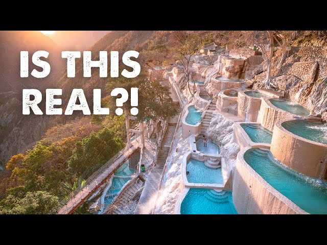 Hot Springs Hidalgo Mexico Visit Mexico's Bright Blue Cliffside Hot