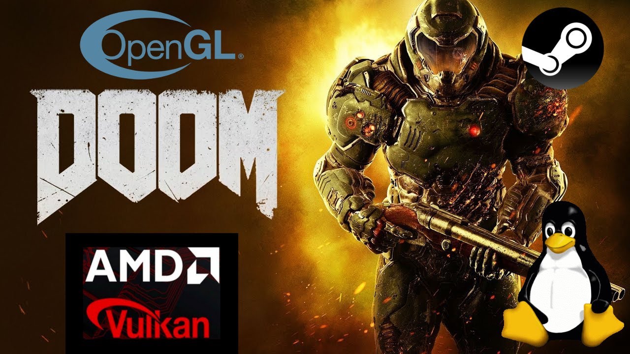 DOOM (2016) On Linux - OpenGL vs Vulkan [AMD] - YouTube