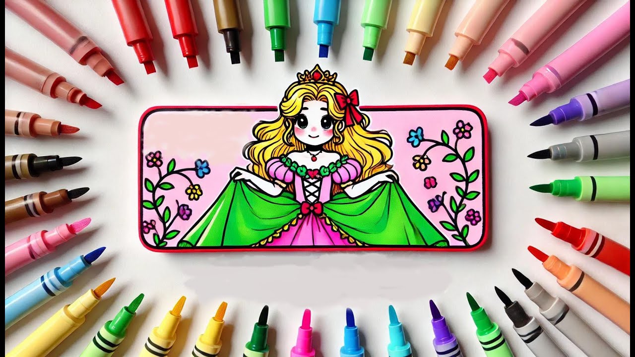 Princess Drawing and Coloring | Learn Easy Step-by-Step Princess ...