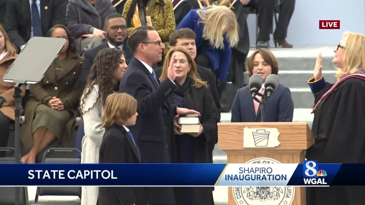 Josh Shapiro sworn in as governor of Pennsylvania - YouTube