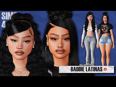 Baddie Latinas 💅 + CC Folder & Sims Download | Sims 4 Create a Sim - YouTube