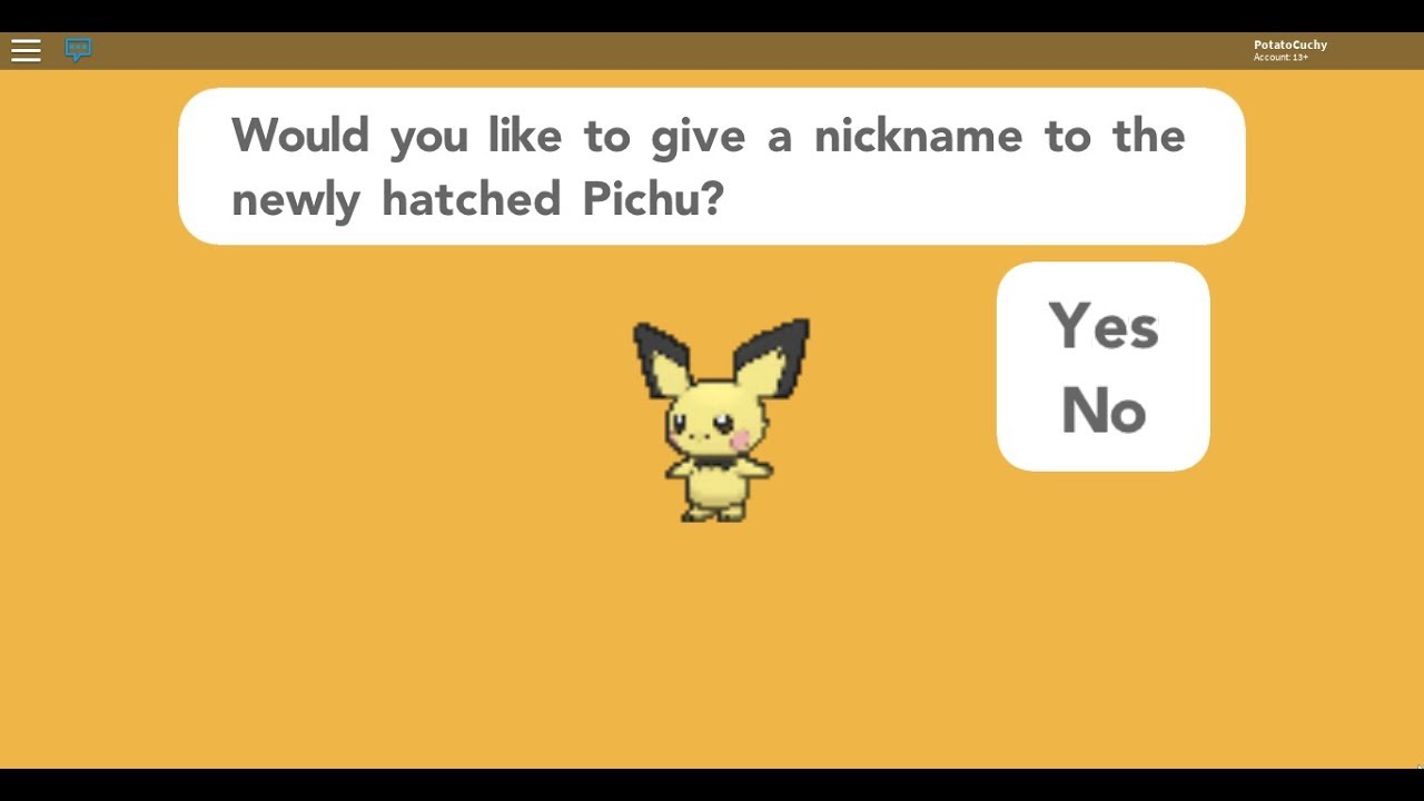 How to get Pichu in PBB|(Pokemon Brick Bronze) - YouTube
