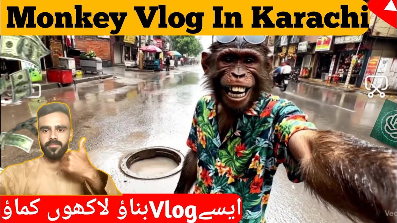 🔥Viral Monkey AI Vlogs Video Kaise Banaye ? How To Make AI Monkey Vlog ...