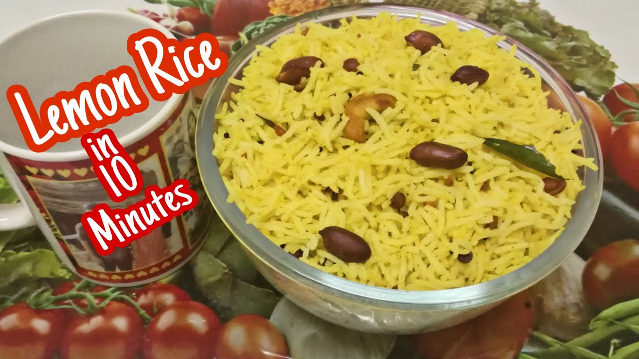 Instant Lemon Rice /Quick Lemon Rice/Easy Lemon Rice/How To Make Lemon ...
