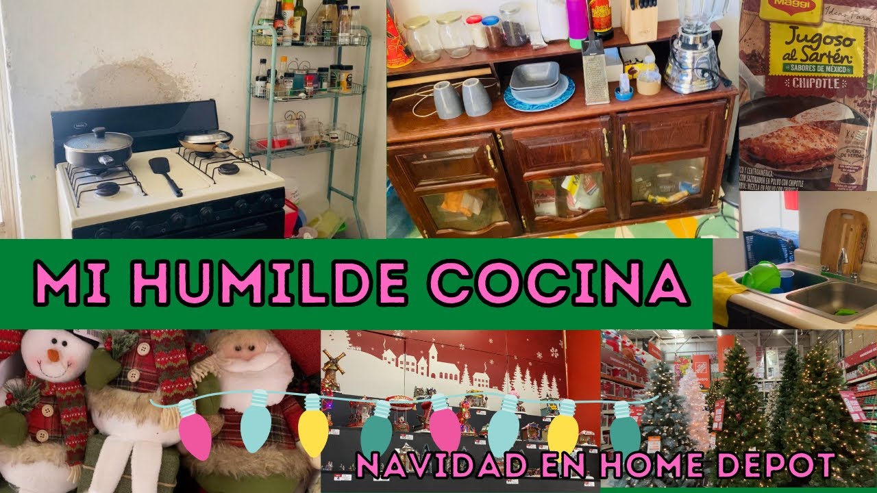 TOUR POR MI COCINA HUMILDE 🏠 + HOMEDEPOT NAVIDAD 🎄 - YouTube